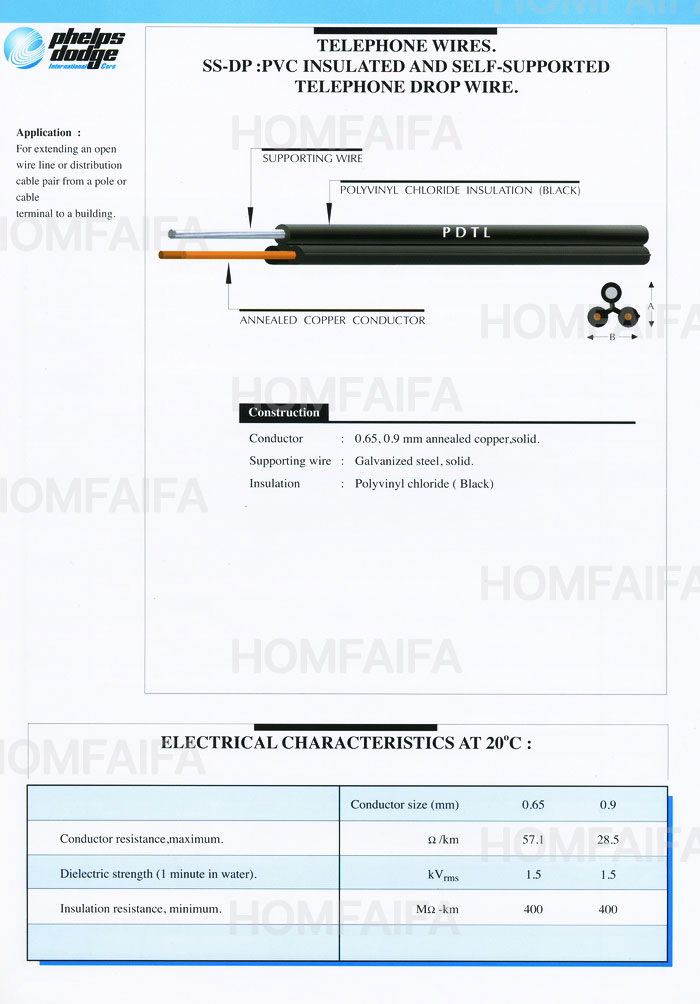 สายดรอปวาย Drop Wire - Home FaiFa โฮมไฟฟ้า อุปกรณ์ไฟฟ้าราคาถูก
